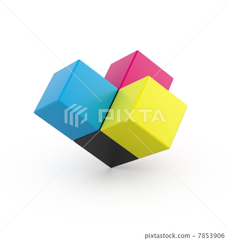 CMYK cubes-插圖素材 [7853906] - PIXTA圖庫
