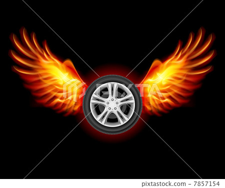 Wheel with Wings - Stock Illustration [7857154] - PIXTA