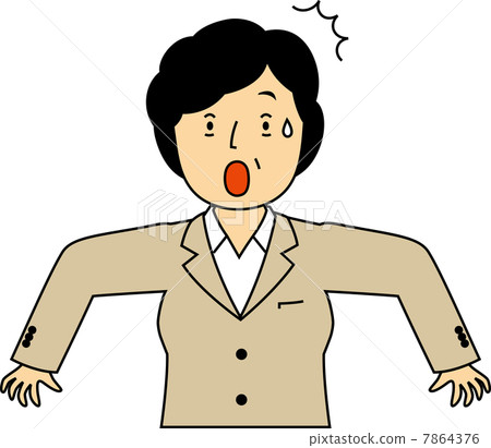 50's OL aware of something - Stock Illustration [7864376] - PIXTA
