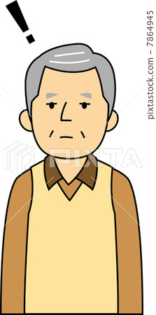 A lethargic male in his 80's - Stock Illustration [7864945] - PIXTA
