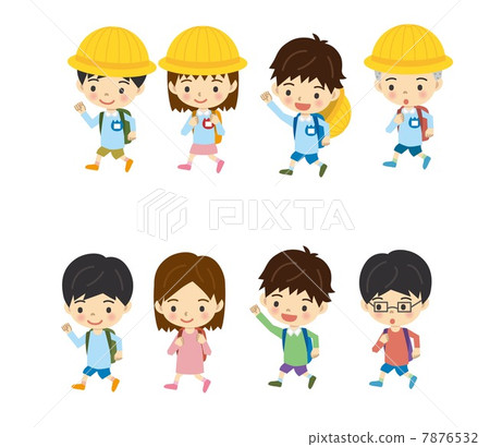 Children heading for excursion - Stock Illustration [7876532] - PIXTA