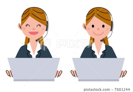 Operator personal computer - Stock Illustration [7881244] - PIXTA