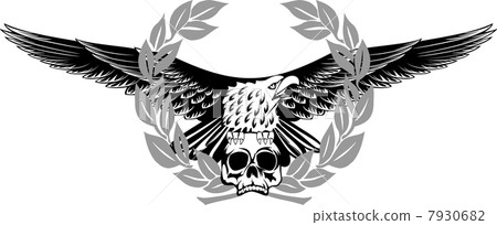 eagle and skull - Stock Illustration [7930682] - PIXTA