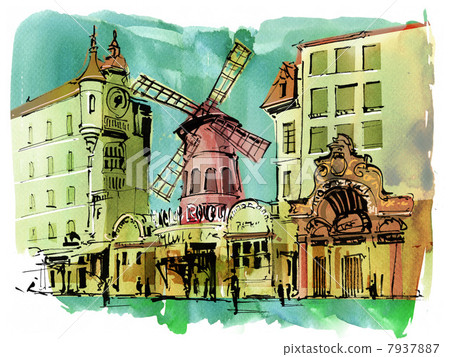 Moulin rouge - Stock Illustration [7937887] - PIXTA