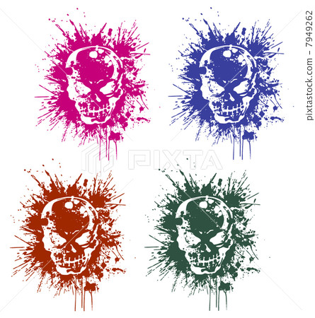 Skull. Splatter - - Stock Illustration [7949262] - PIXTA