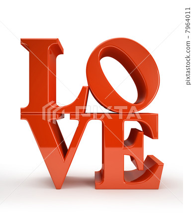 Red letters LOVE isolated on white background... - Stock Illustration ...