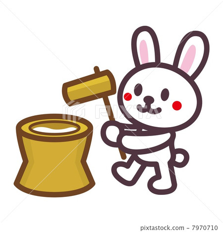 Rabbit mochi with mochi - Stock Illustration [7970710] - PIXTA