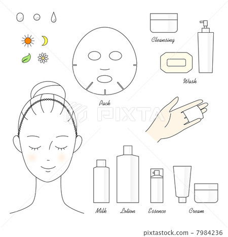Simple skin care set - Stock Illustration [7984236] - PIXTA