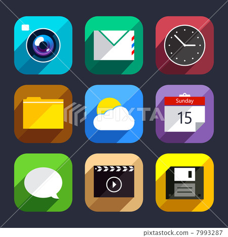 Flat icons vector set - Stock Illustration [7993287] - PIXTA