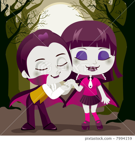 Vampire Couple - Stock Illustration [7994159] - PIXTA
