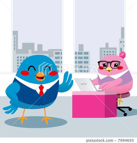 Bird Manager Office - Stock Illustration [7994693] - PIXTA