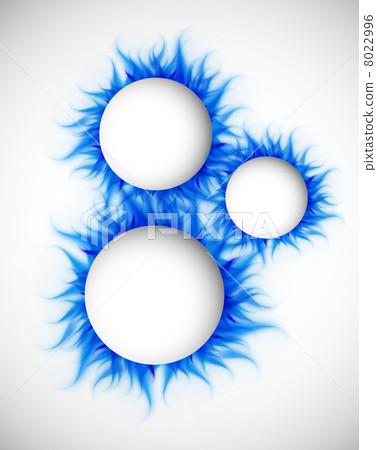 Circles with blue flame - Stock Illustration [8022996] - PIXTA