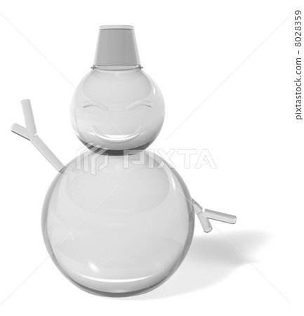 A glass snowman raising his right hand - Stock Illustration [8028359 ...
