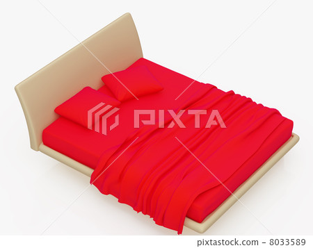 White bed - Stock Illustration [8033589] - PIXTA