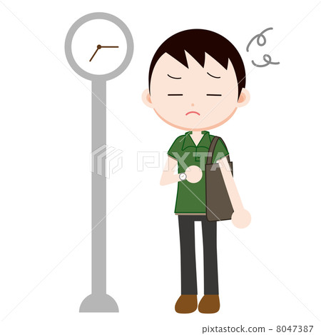 A man waiting - Stock Illustration [8047387] - PIXTA