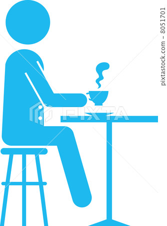 A pictogram of a salaried worker to take a break - Stock Illustration ...