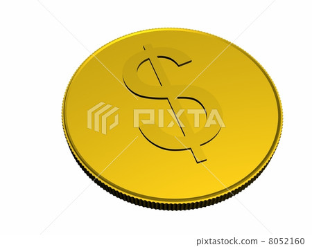 One gold coin - Stock Illustration [8052160] - PIXTA