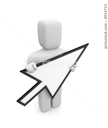 Person with cursor - Stock Illustration [8054714] - PIXTA
