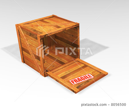 Open wooden crate - Stock Illustration [8056500] - PIXTA