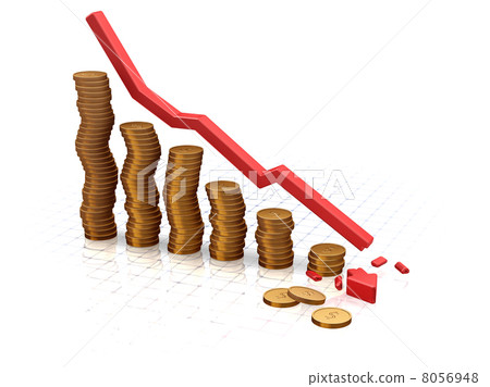 Falling profits - Stock Illustration [8056948] - PIXTA