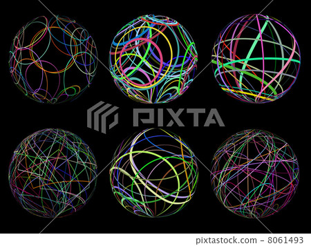 Scribble spheres - Stock Illustration [8061493] - PIXTA