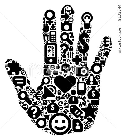 Concept of human hand-插圖素材 [8132344] - PIXTA圖庫