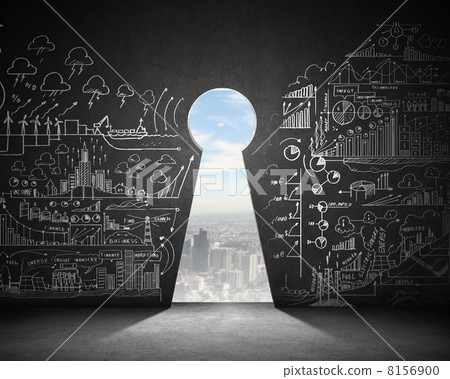 Key hole background - Stock Illustration [8156900] - PIXTA