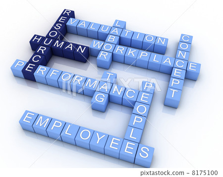 3D concept illustration of human resources... - Stock Illustration ...