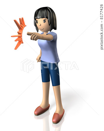3D rendered image depicting a woman to declare - Stock Illustration ...