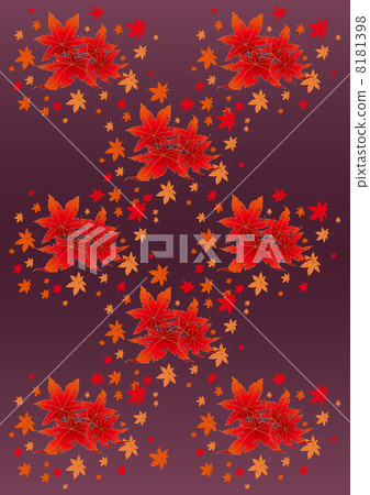 Autumn leaves _ Momiji pattern _ 01 - Stock Illustration [8181398] - PIXTA