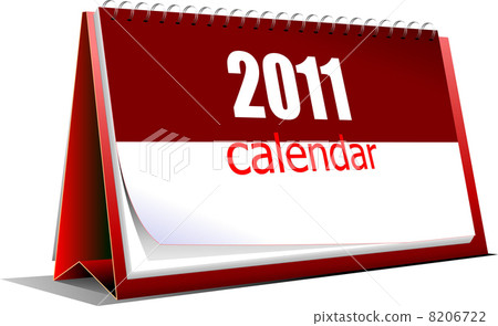 Vector illustration of desk calendar. Title - Stock Illustration ...
