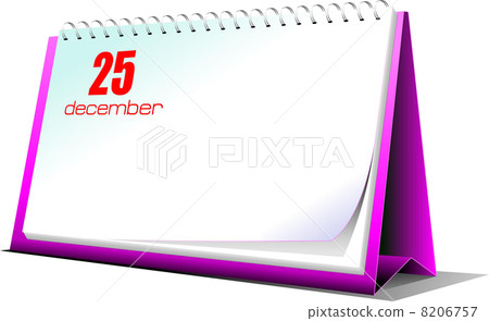 Vector illustration of desk calendar. 25... - Stock Illustration ...