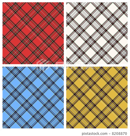 4 patterns of checks - Stock Illustration [8208870] - PIXTA