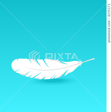 White feather falling - Stock Illustration [8235171] - PIXTA