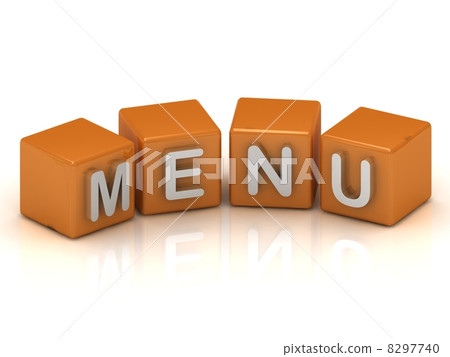 Menu cubes 3d render illustration-插圖素材 [8297740] - PIXTA圖庫