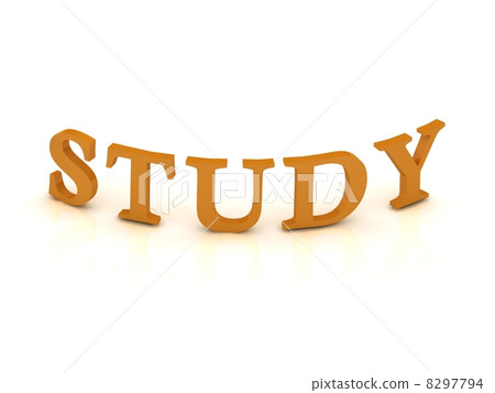 STUDY sign with orange letters-插圖素材 [8297794] - PIXTA圖庫