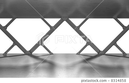 iron beams 3D rendering monochrome - Stock Illustration [8314858] - PIXTA