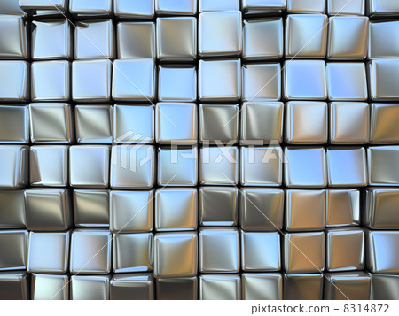 Abstract pattern of square metal pieces - Stock Illustration [8314872 ...