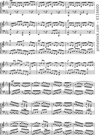 Musical score - Stock Illustration [8316600] - PIXTA