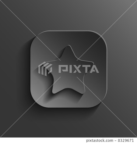 Star icon - vector black app button - Stock Illustration [8329671] - PIXTA
