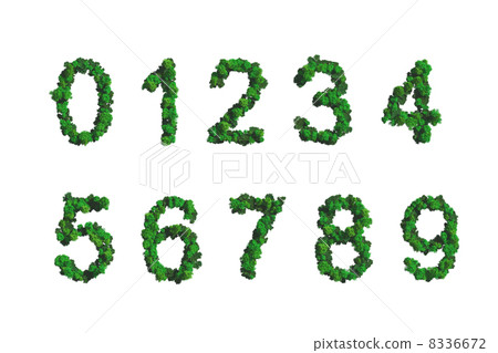 Numbers made of trees - Stock Illustration [8336672] - PIXTA