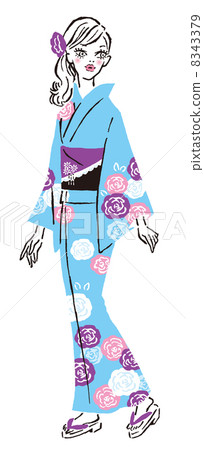 Yukata Girl - Stock Illustration [8343379] - PIXTA