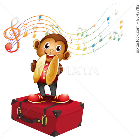 Monkey With Cymbals Drawing