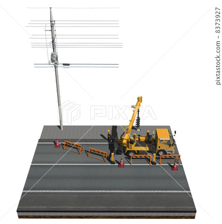 Telephone construction work 3 - Stock Illustration [8373927] - PIXTA