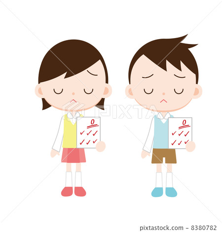 Elementary school student test 0 points - Stock Illustration [8380782 ...