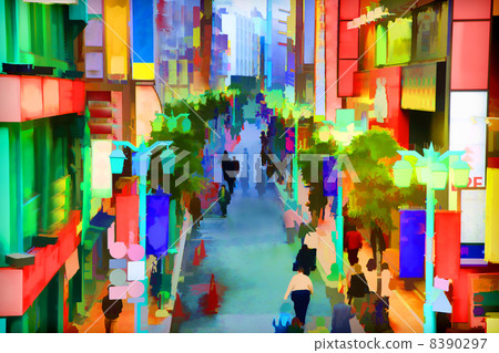 Shinjuku Station East South Exit Musashino Street - Stock Illustration ...