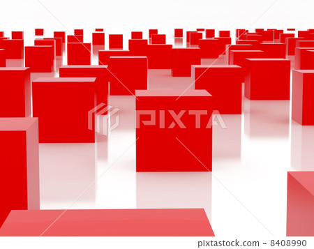Red cube - Stock Illustration [8408990] - PIXTA