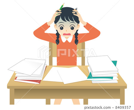Homework mountain image - Stock Illustration [8409357] - PIXTA