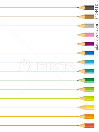Draw a line with colored pencils - Stock Illustration [8414418] - PIXTA