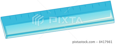 A blue ruler - Stock Illustration [8417981] - PIXTA